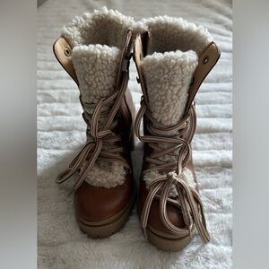Universal Thread | Shoes | Universal Thread Lug Sole Fur Trim Boots ...
